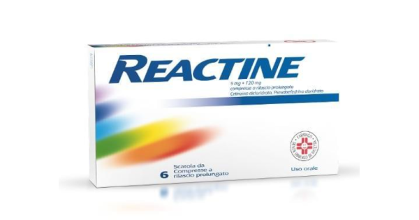 REACTINE*6CPR 5MG+120MG RP